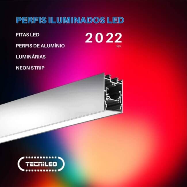 Perfil Led para Obras - Calha LED para tetos falsos - Perfil para Fita Led